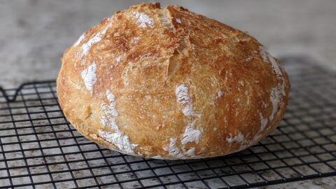 Easy No-Knead Bread - Green Thumb Foodie